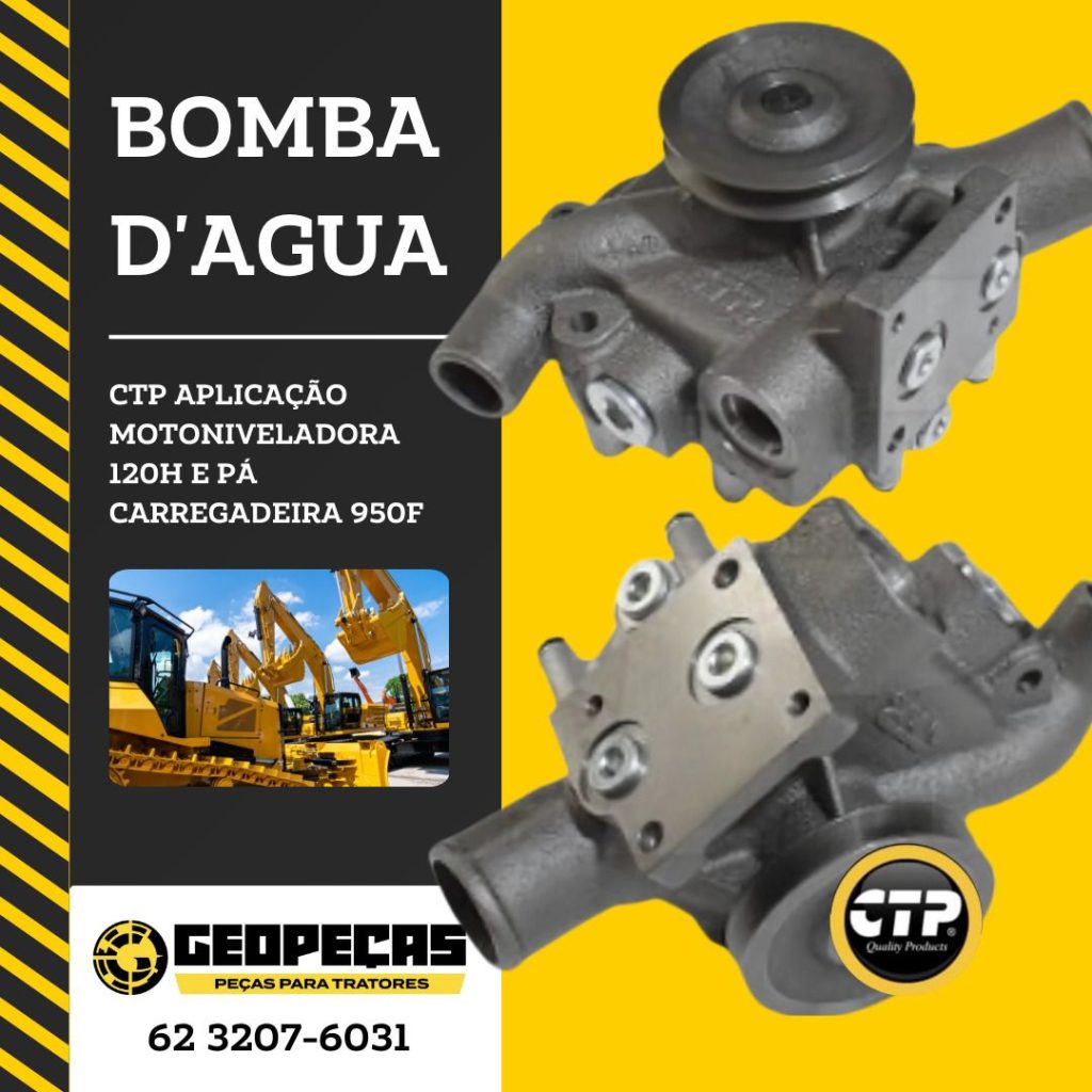 Bomba D’agua cod. 3522156 Aplicação Motoniveladora CAT 120H e Pá ...
